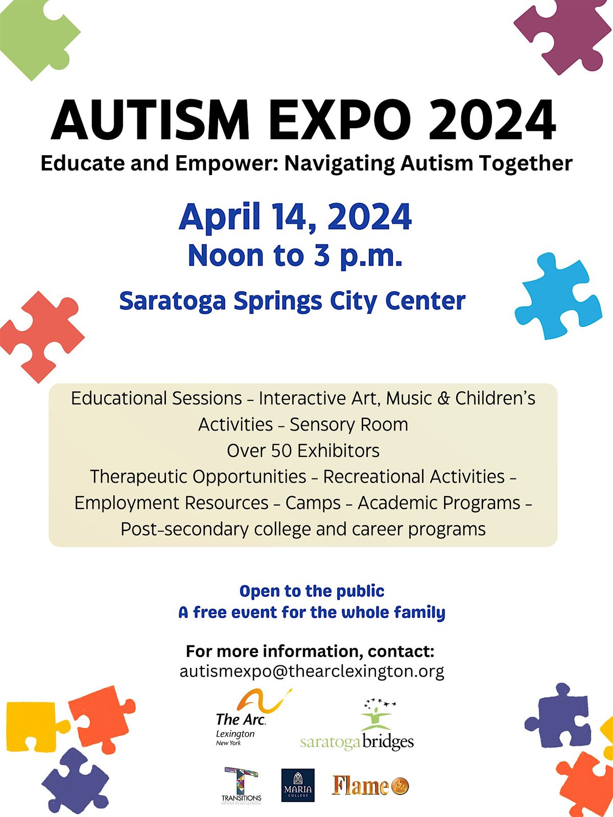 Autism Expo 2024 - Exhibitor Registration, Saratoga Springs City Center ...
