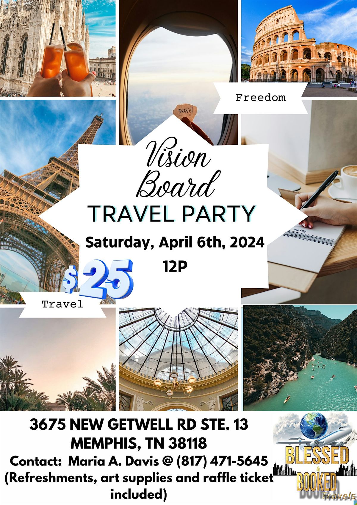 TRAVEL VISION BOARD PARTY!, 3675 New Getwell Rd, Memphis, 6 April 2024