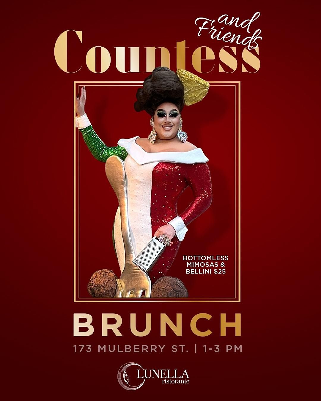 Countess & Friends Drag Brunch at Lunellas With Special Guest, Lunella ...