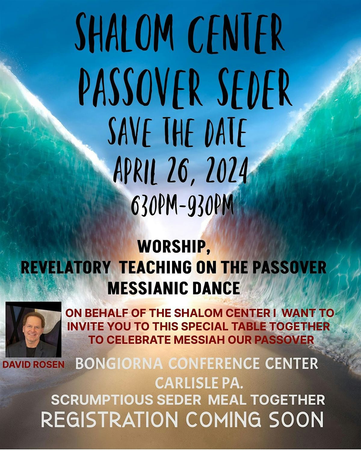 Shalom Center Passover Seder, Bongiorno Conference Center, Carlisle, 26 ...