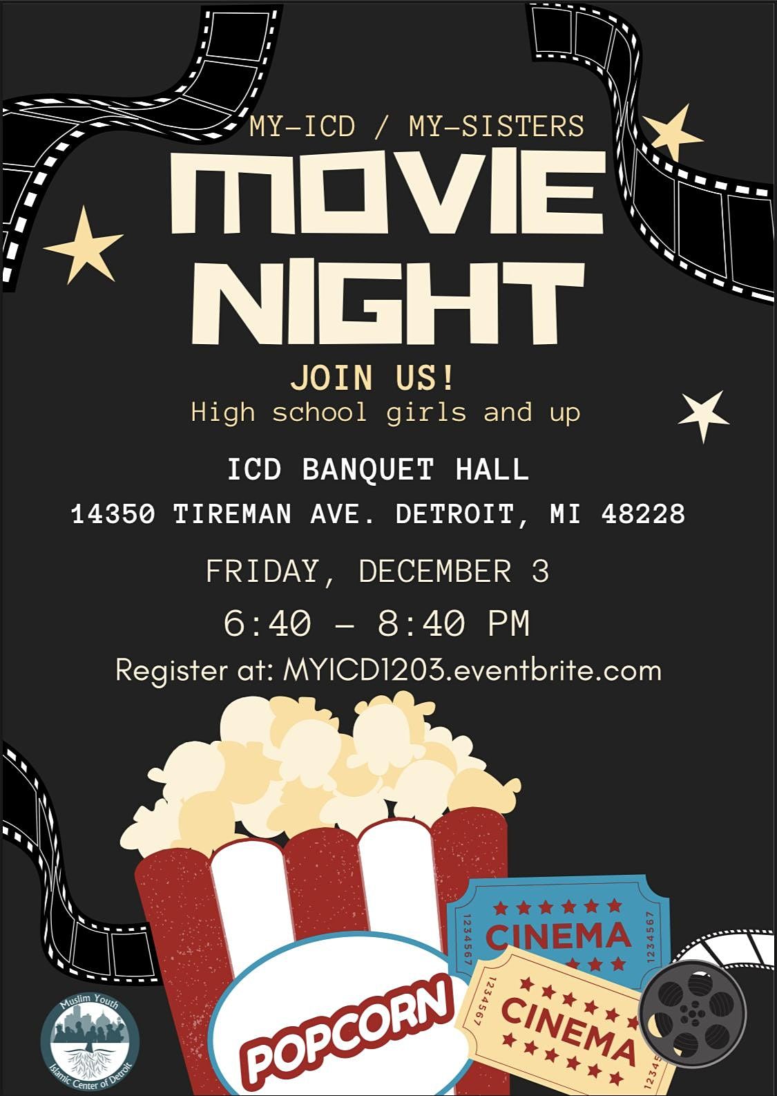 My-Sisters Movie Night, Islamic Center Of Detroit (Masjid ICD), 3 ...