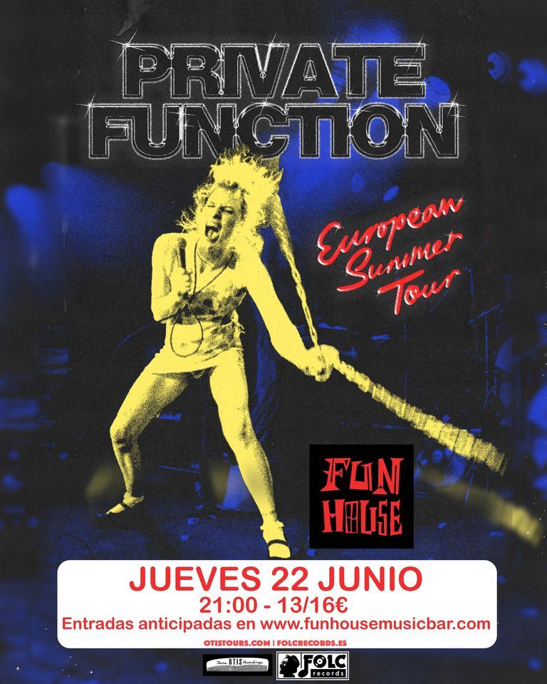 PRIVATE FUNCTION (Australia) en Fun House, Fun House Music Bar, Madrid ...