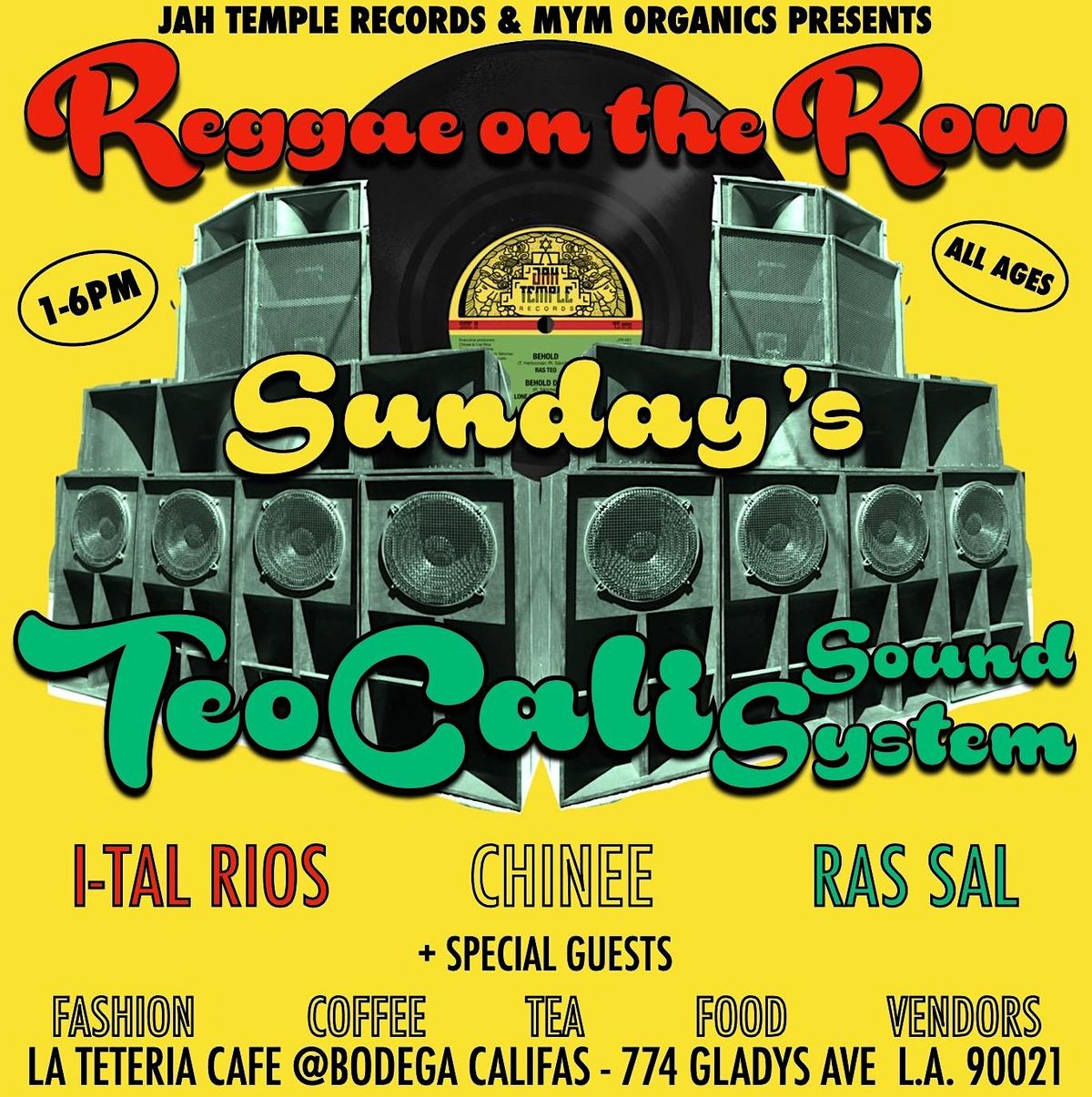 Reggae on the Row *DTLA* Sunday Market, Bodega Califas, Los Angeles, 4 ...