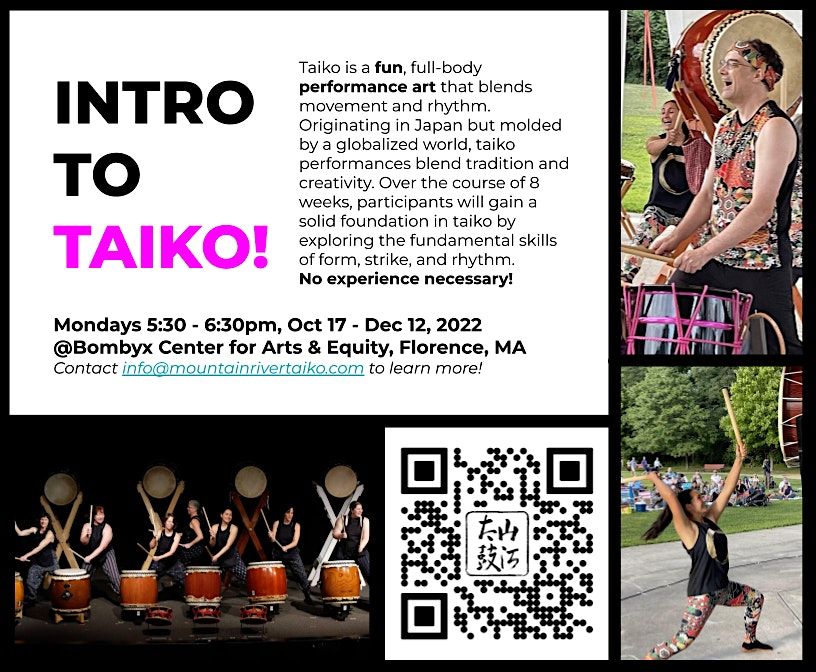 Beginner Taiko Classes, BOMBYX Center for Arts & Equity, Northampton ...