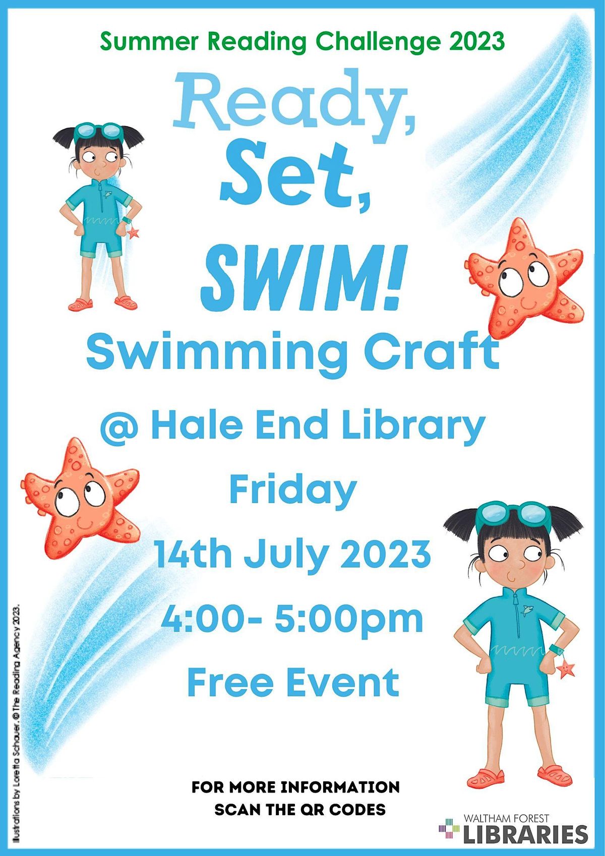 Summer Reading Challenge swimming craft @ Hale End library, Hale End ...