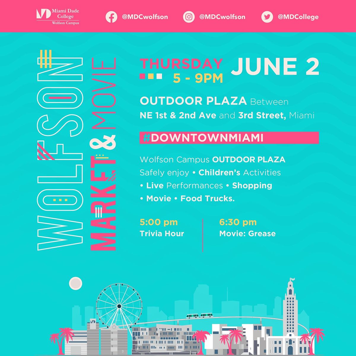 #DowntownMiami- MDC WOLFSON MARKET & MOVIE NIGHT, Miami Dade College ...