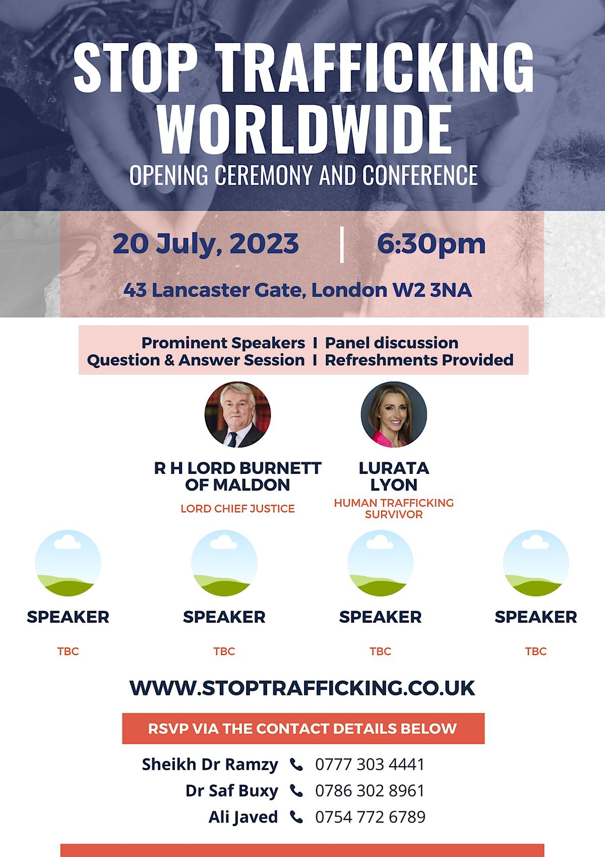 Stop trafficking Worldwide Opening ceremony and conference, 43 ...