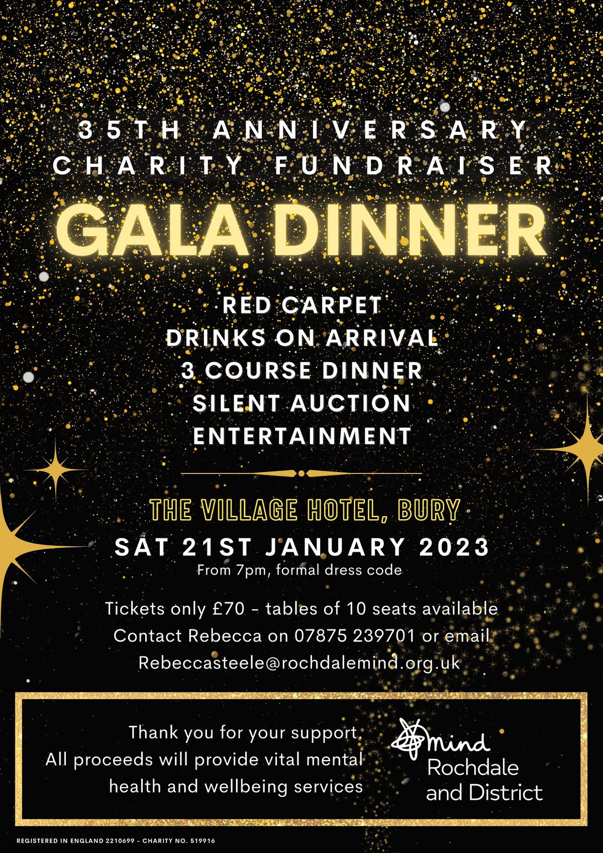 35th Anniversary Charity Fundraiser Gala Dinner, Village Hotel Bury, 21 ...