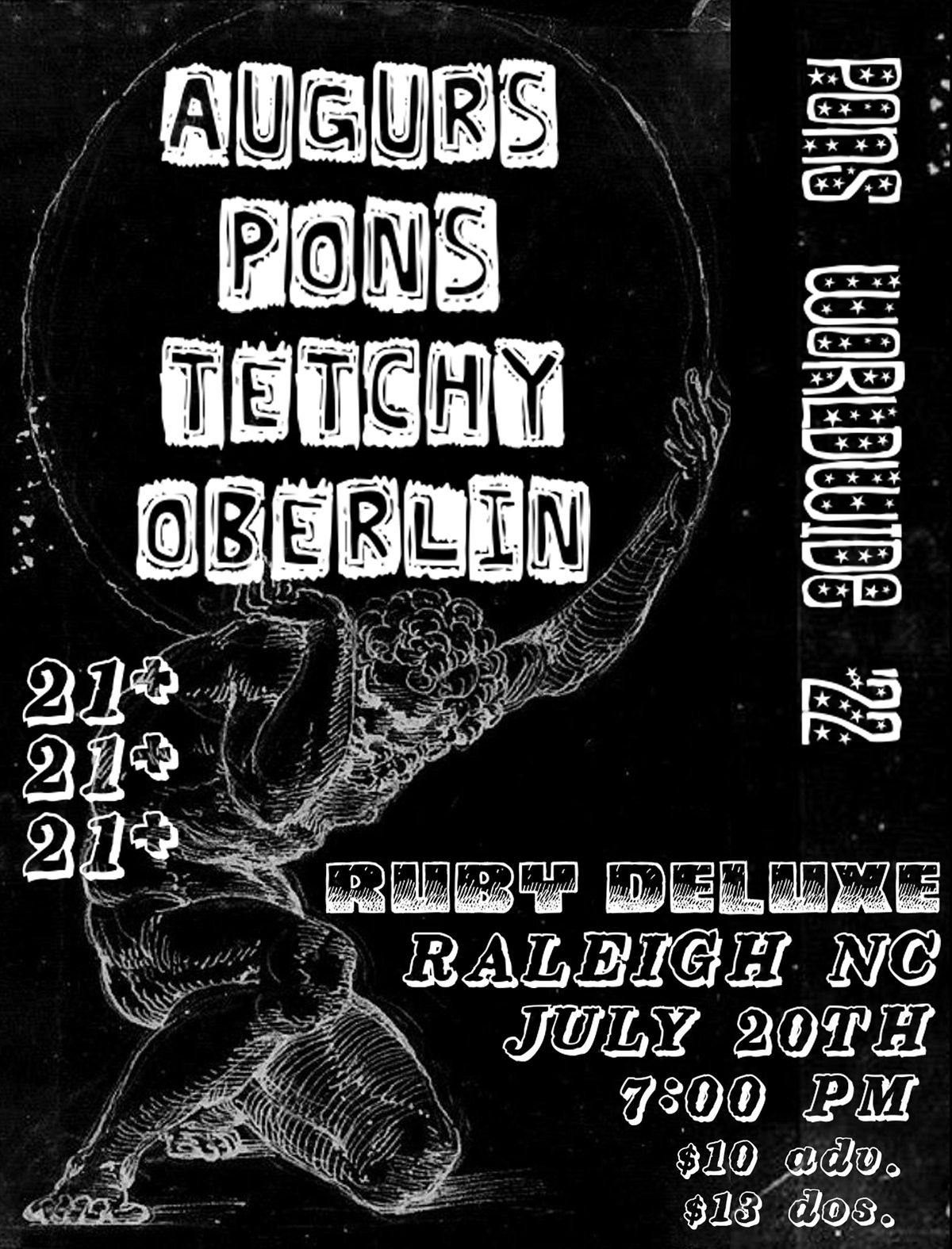 Augurs, Pons, Tetchy, Oberlin, Ruby Deluxe, Raleigh, 20 July 2022