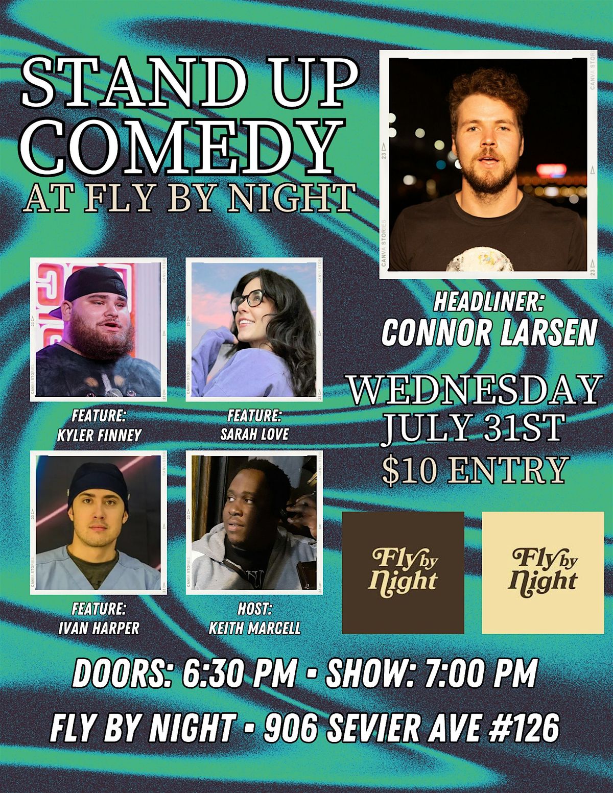 Stand Up Comedy @ Fly By Night featuring Nashvilles Connor Larsen!, Fly ...