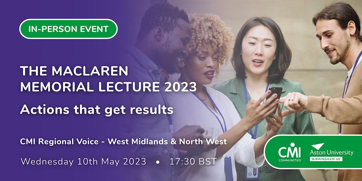 The MacLaren Memorial Lecture 2023, Susan Cadbury Lecture Theatre ...