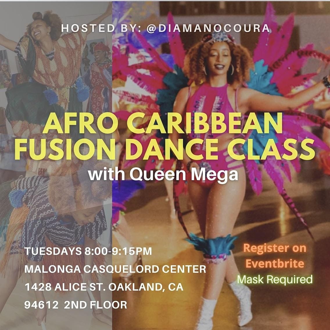 AFRO CARIBBEAN FUSION DANCE CLASS, Malonga Casquelourd Center, Oakland, 28 June 2022