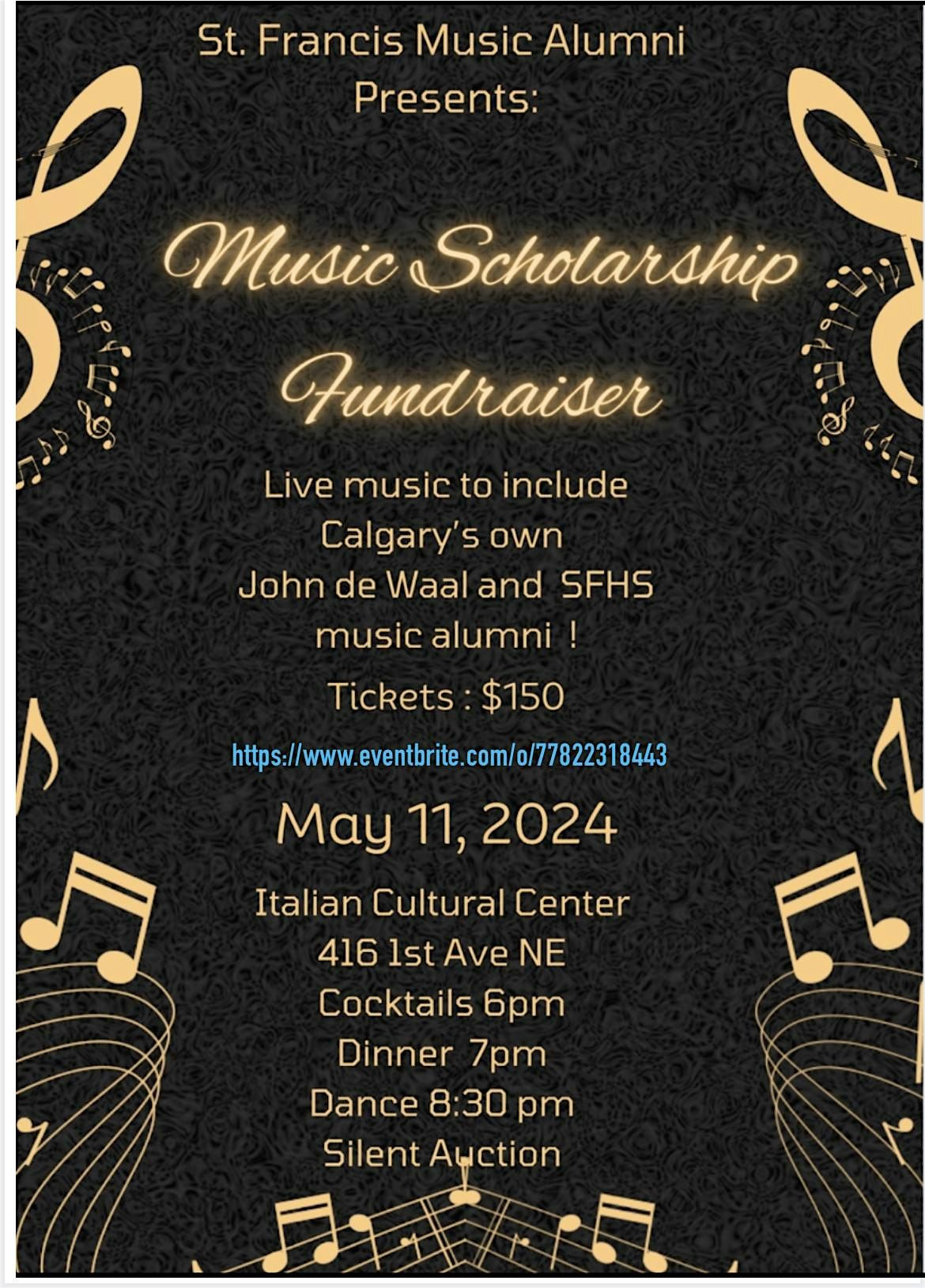 Join SFHS alumni & friends raise funds for music scholarships !, Calgary Italian Cultural Centre ...