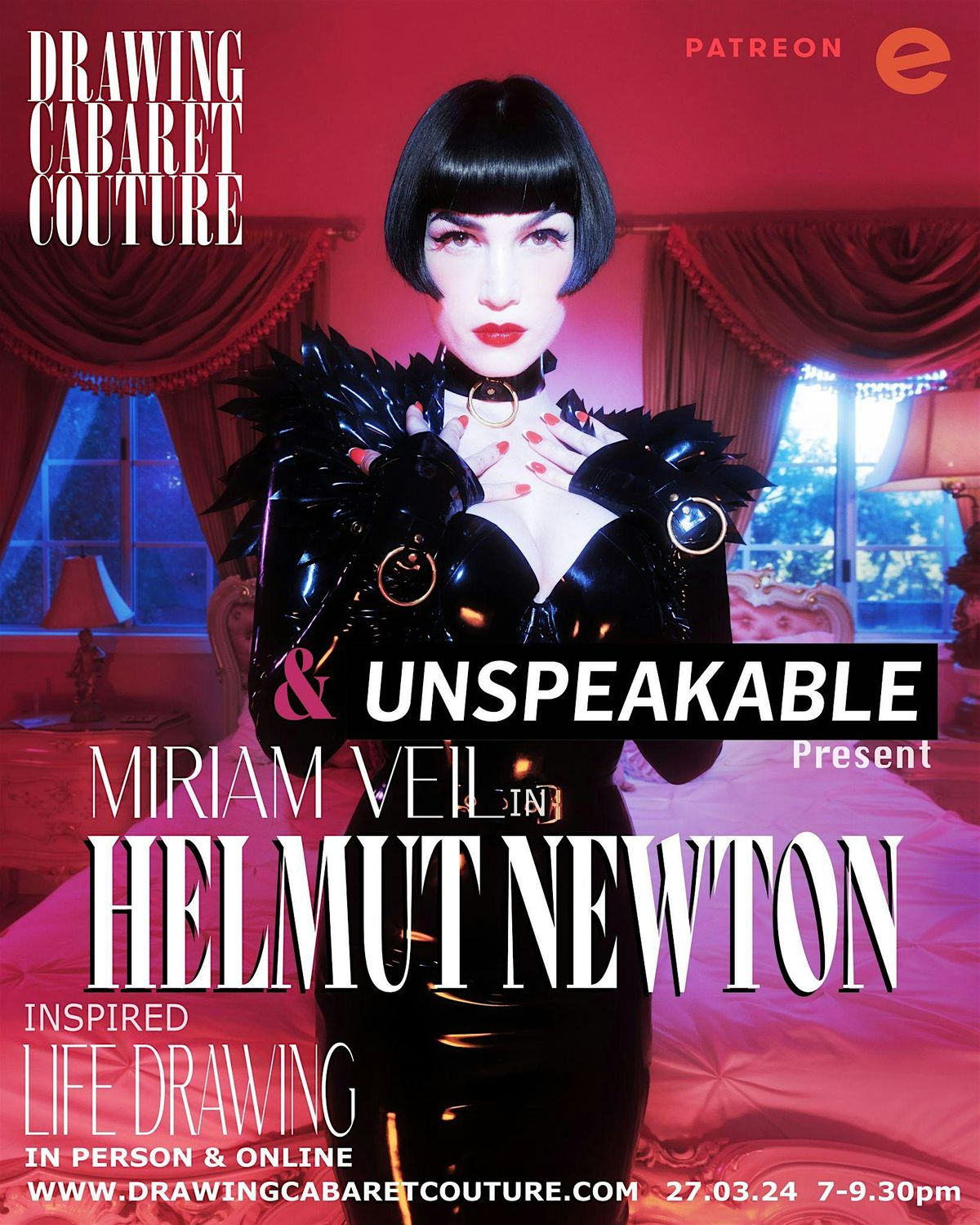 Unspeakable Drawing X Drawing Cabaret Couture present Miriam Veil, DCC ...