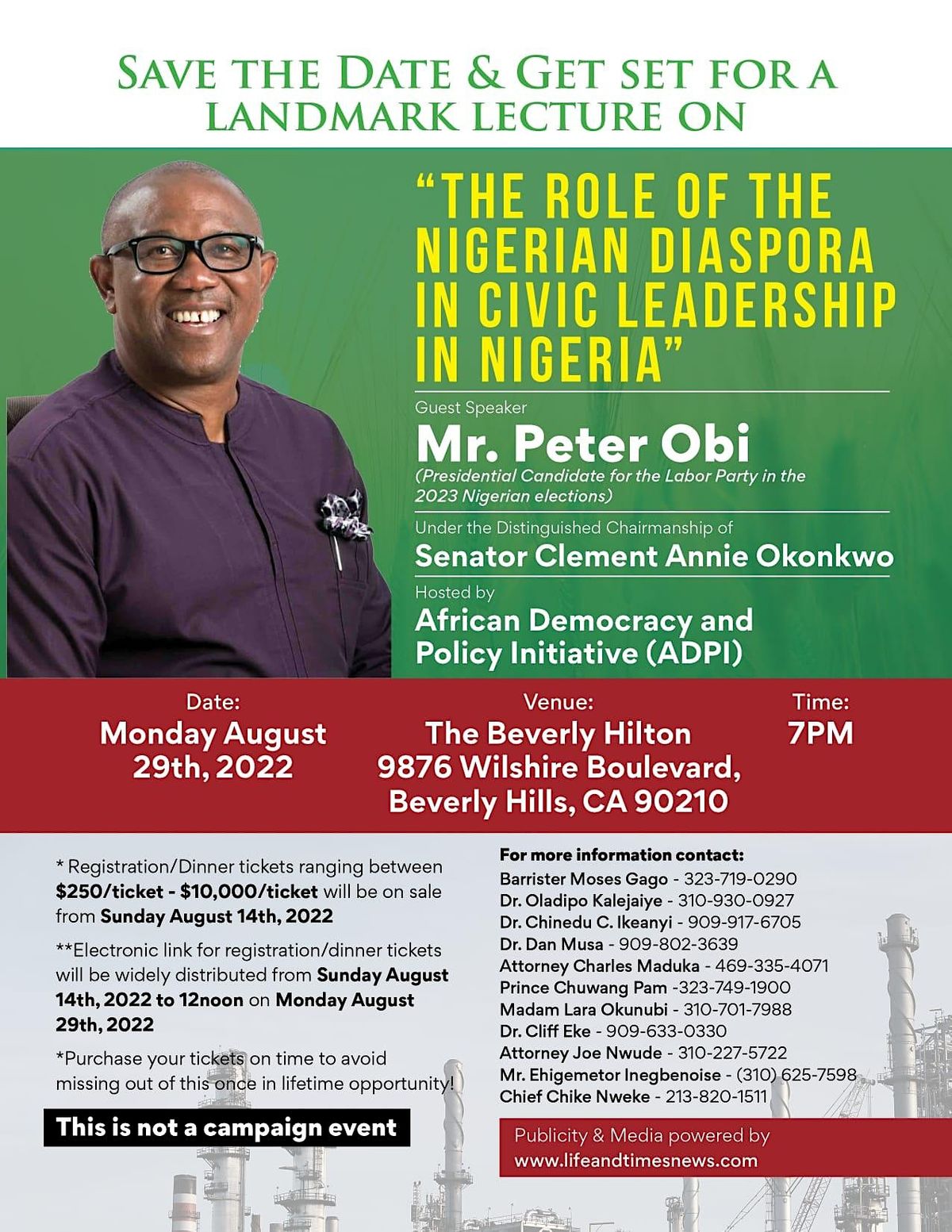 LECTURE BY PETER OBI -ROLE OF THE NIGERIAN DIASPORA IN CIVIC LEADERSHIP ...