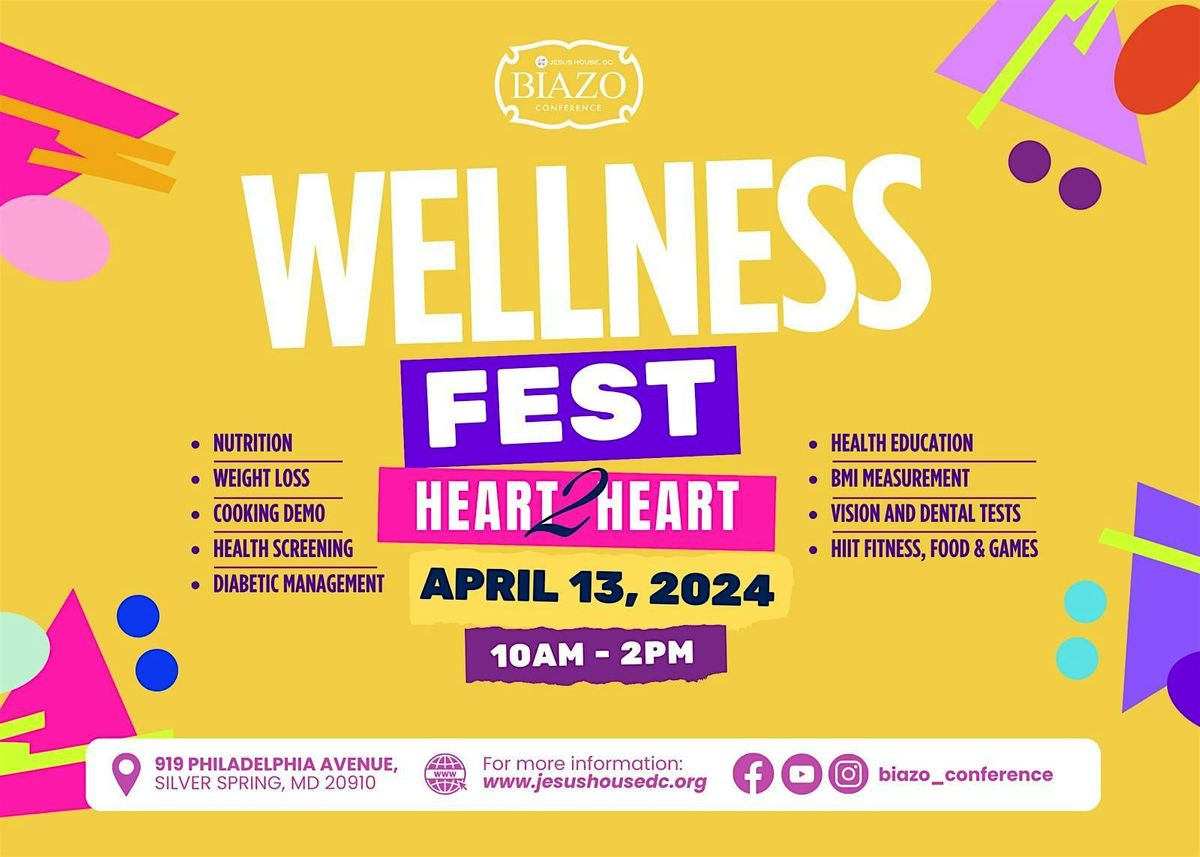 BIAZO Wellness Fest 2024, 919 Philadelphia Ave, Silver Spring, 13 April ...