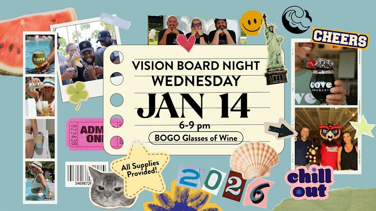 Vision Board Night : Surfing into 2026, Cove Brewery | Craft Beers ...