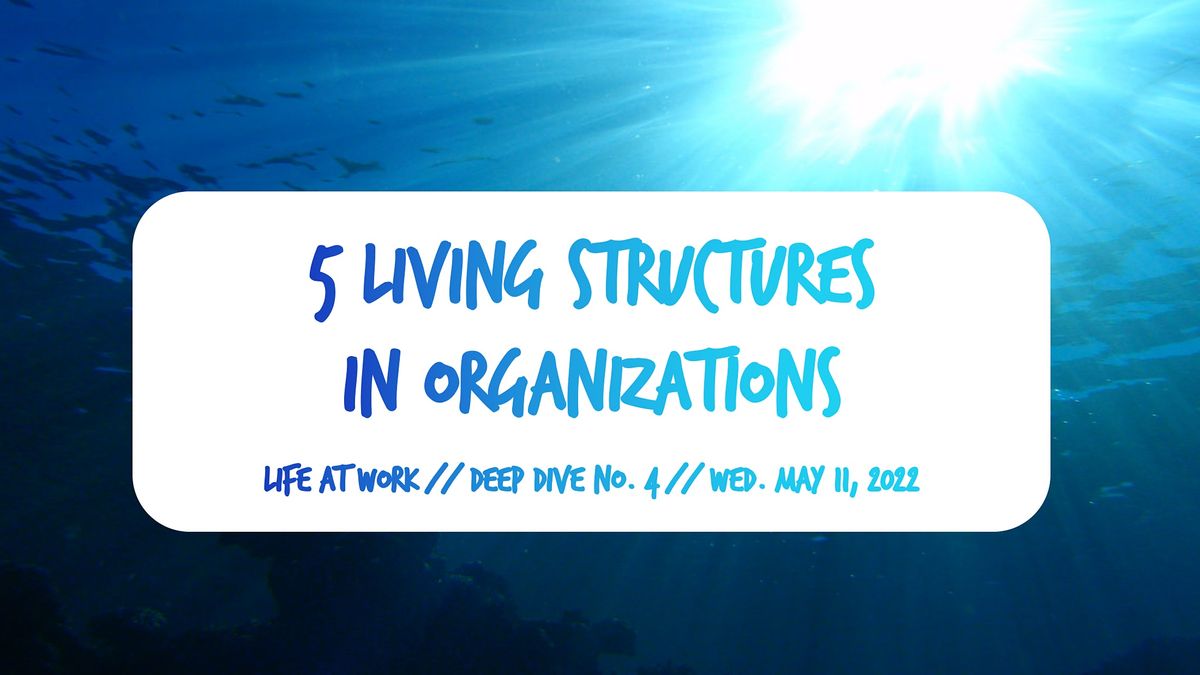 5 Living Structures in Organizations ~ Life at Work ~ Deep Dive 4 ...