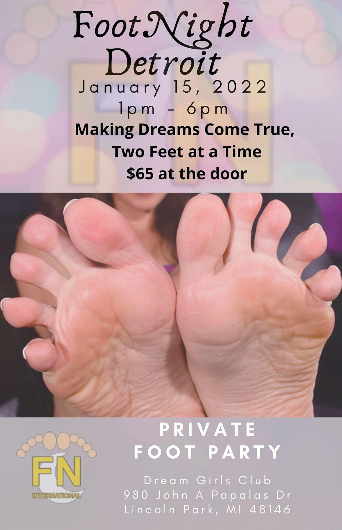 Detroit FootNight, Dream Girls Club, Lincoln Park, 15 January 2022