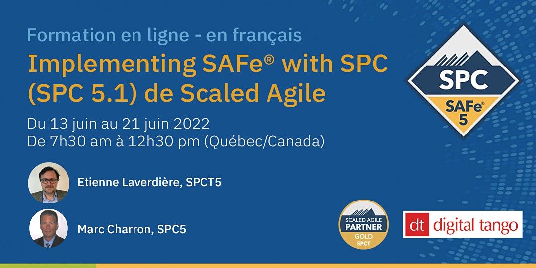 Implementing SAFe® (SPC 5.1) de Scaled Agile, Online, 13 June to 21 June