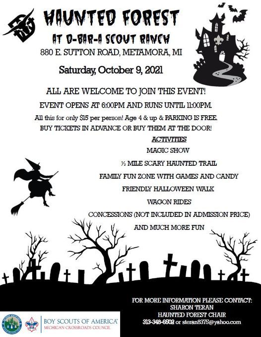 2021 Haunted Forest at the Ranch, D-Bar-A Scout Ranch, Metamora, 9 ...