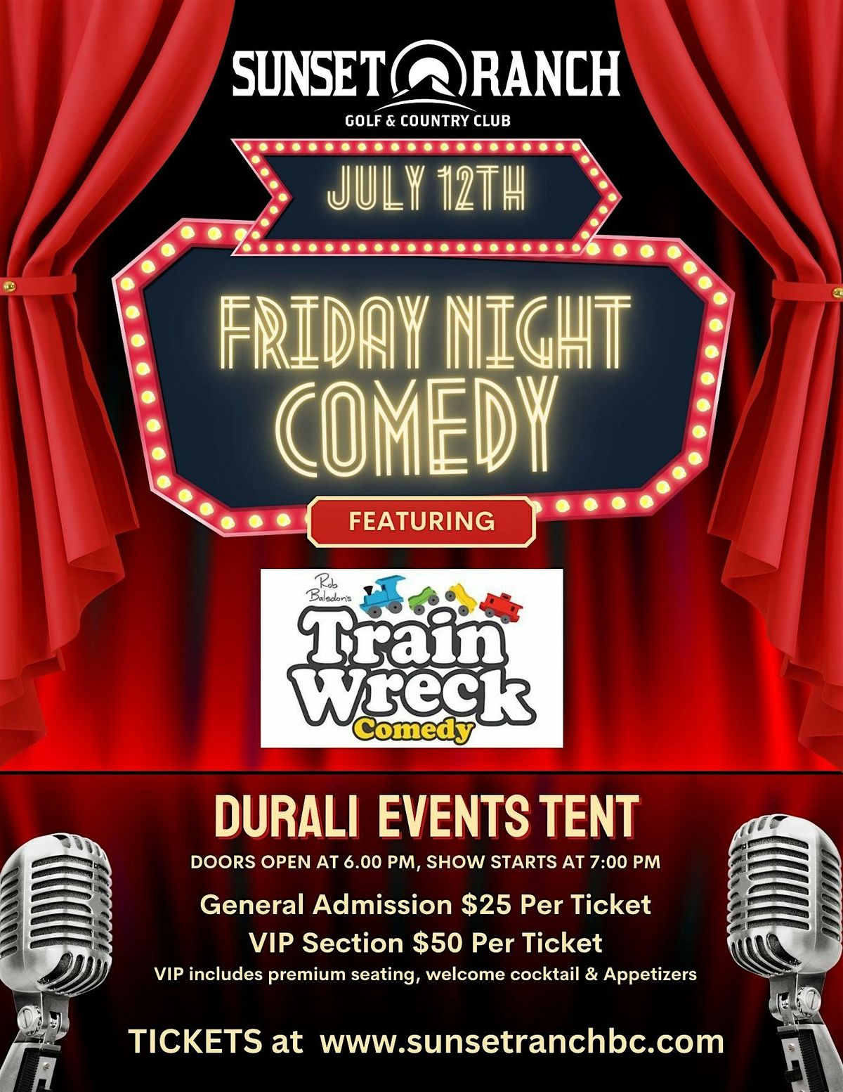 Friday Night Comedy at Sunset Ranch, Sunset Ranch Golf & Country Club ...