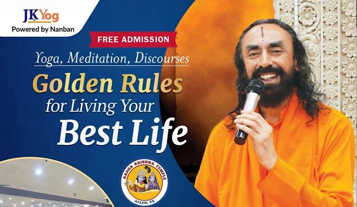 Life Transformation with Swami Mukundananda, Radha Krishna Temple of Dallas, Allen, 3 August 2023