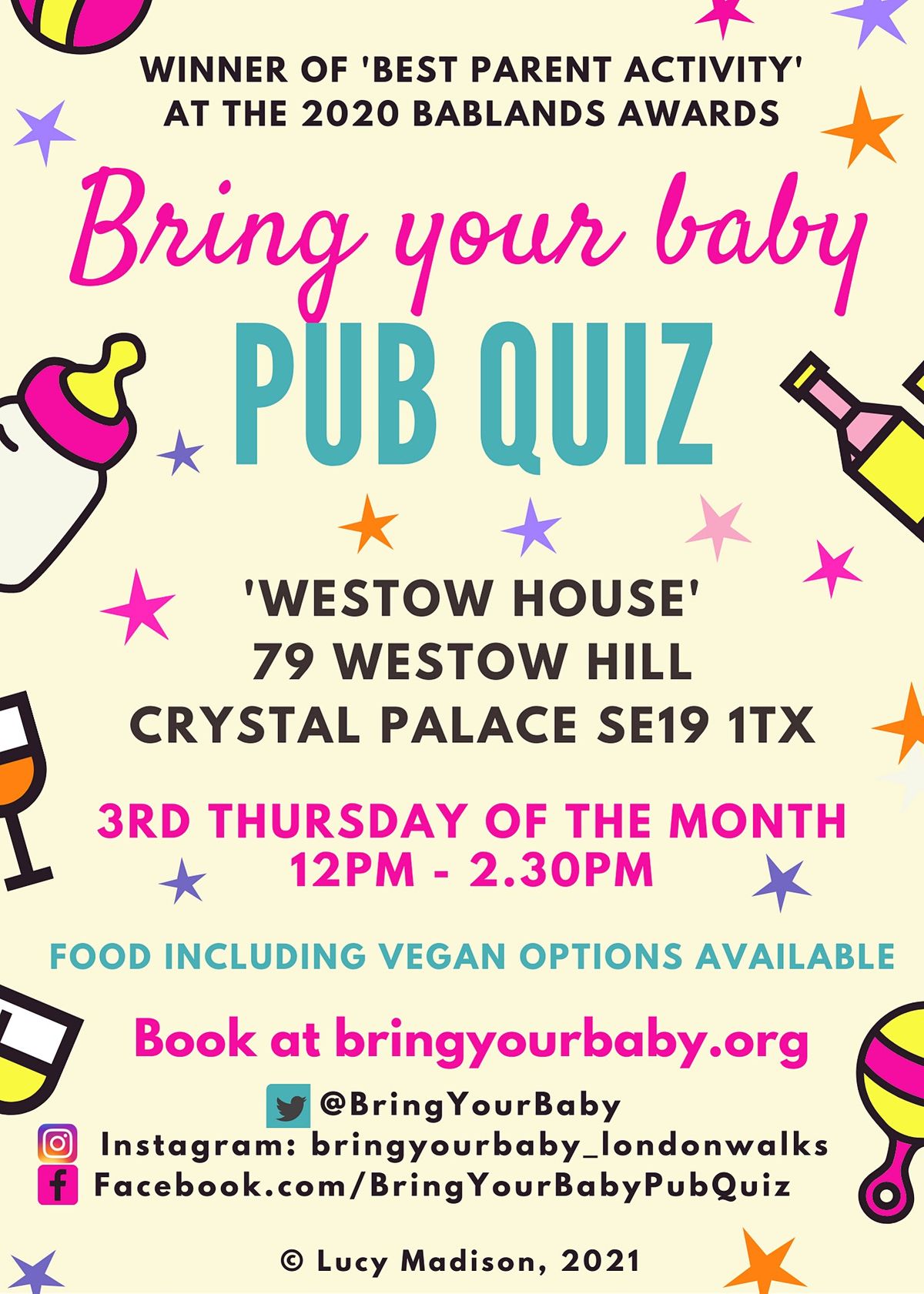 BRING YOUR BABY PUB QUIZ @ Westow House, CRYSTAL PALACE (SE19) SOUTH ...