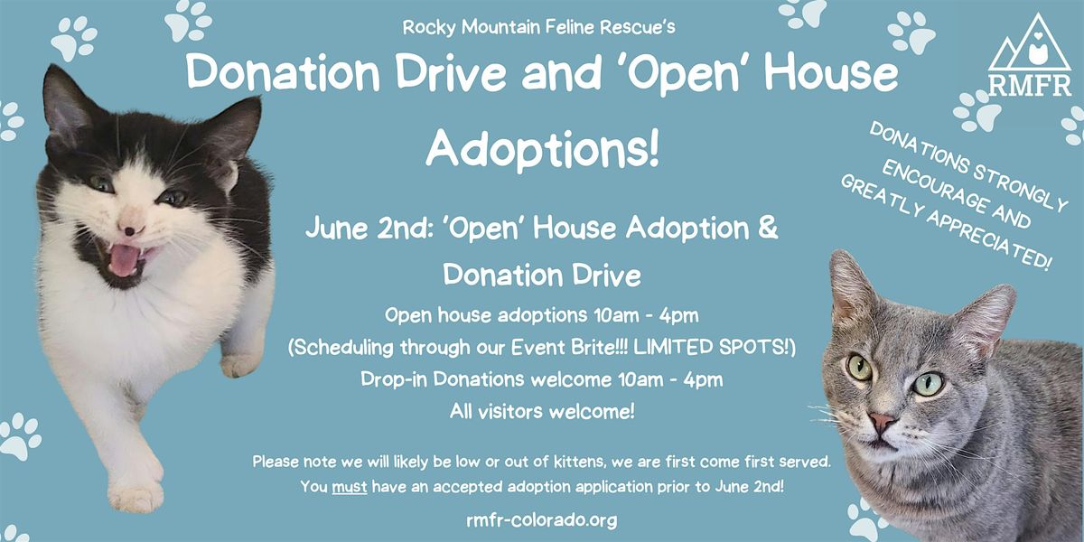 RMFRs Open House Adoptions & Donation Drive, 2390 S Delaware St, Denver ...