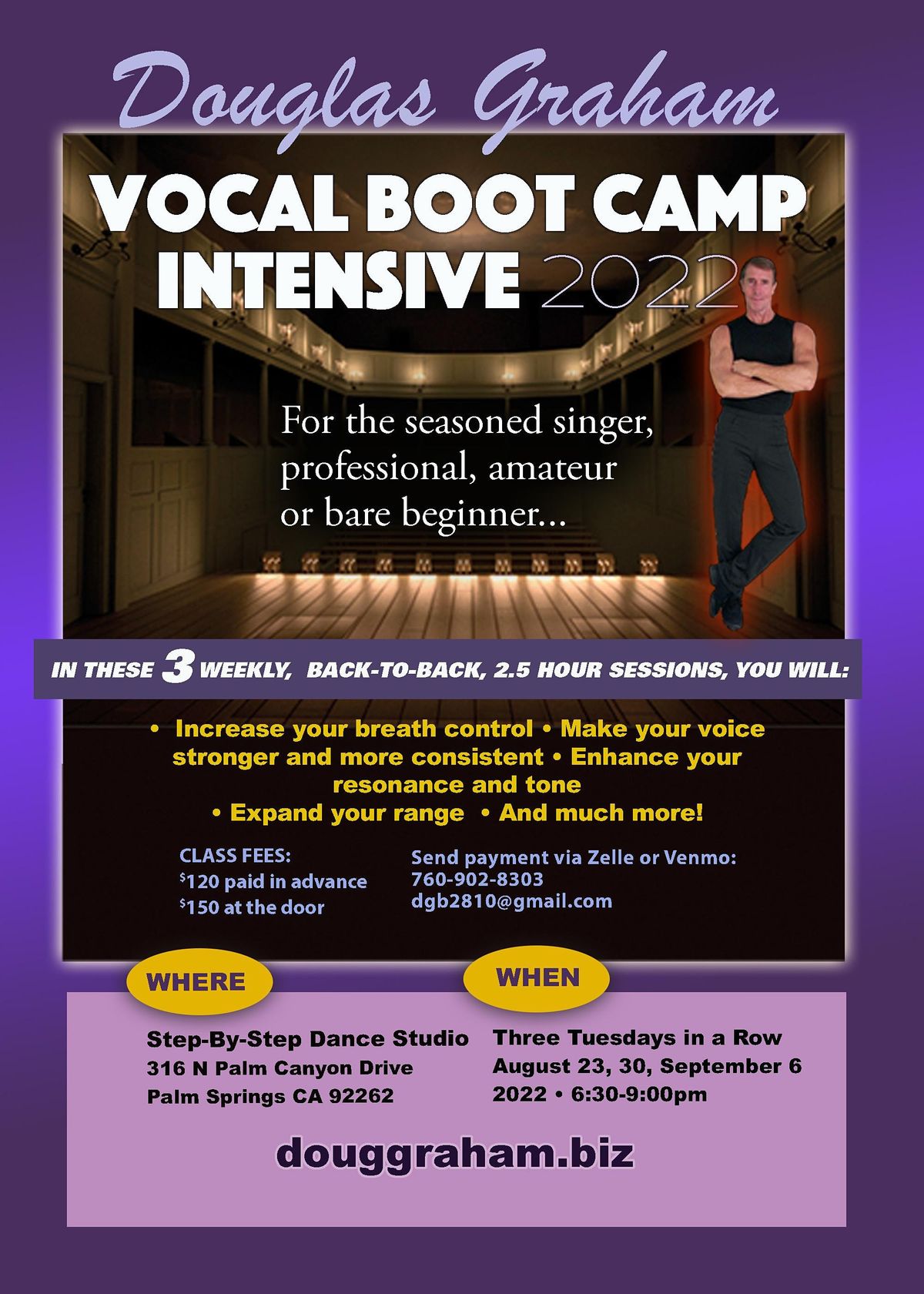 Douglas Grahams Vocal Bootcamp, Step By Step Dance Studio, Palm Springs ...