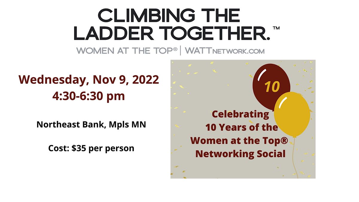 10 Year Celebration | Fall 2022 Networking Social for Professional ...