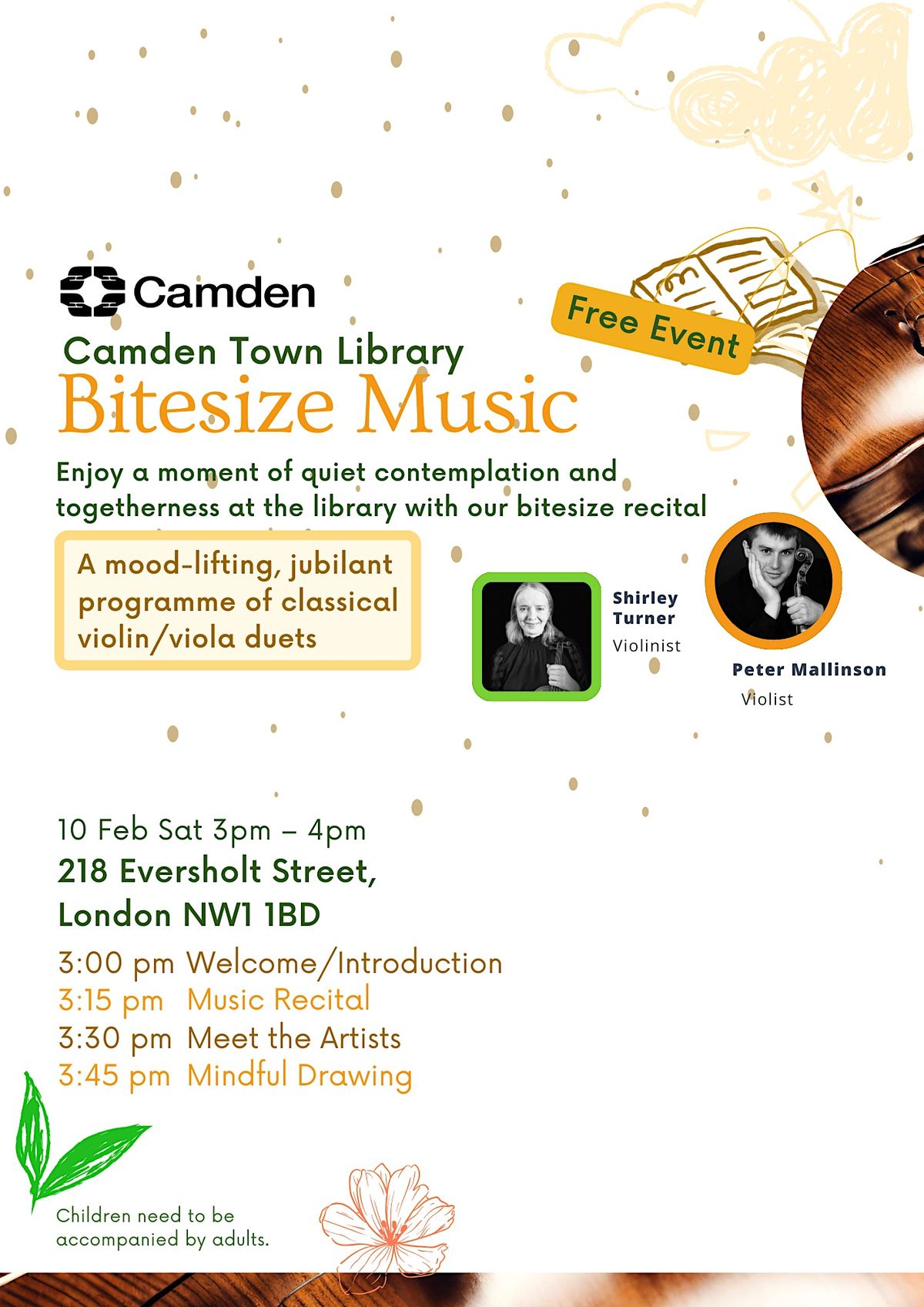 Bitesize Music with Shirley Turner (violin) and Peter Mallinson (viola ...