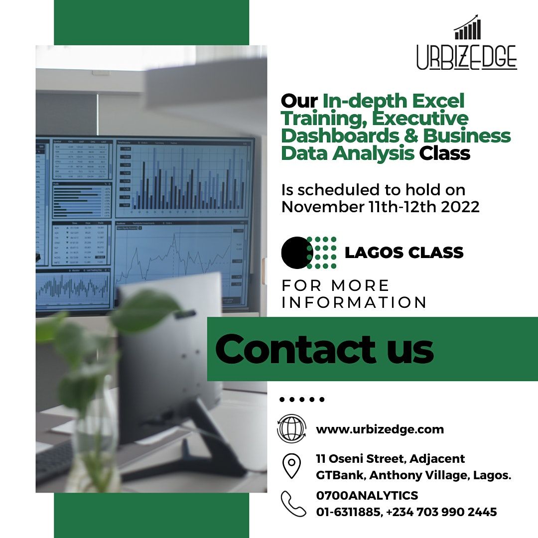 In-depth Excel Training, Executive Dashboards & Business Data Analysis ...