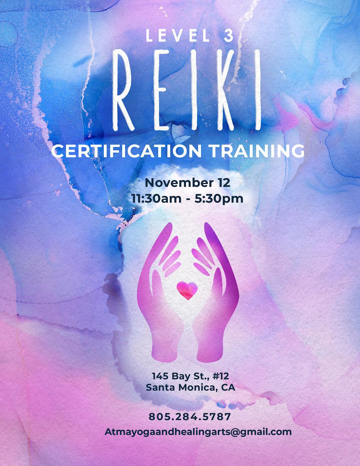 Reiki Master Level 3 Attunement, 145 Bay St, Santa Monica, 30 April 2023
