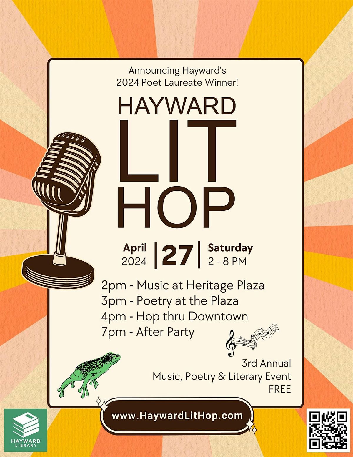 Hayward Lit Hop 2024, THE HAYWARD HERITAGE PLAZA, 27 April 2024