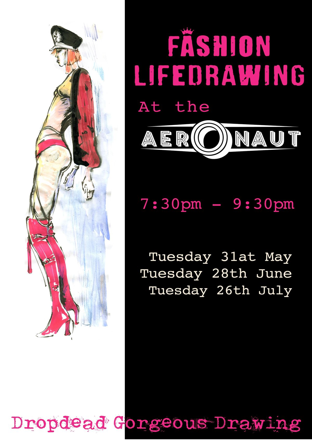 FASHION LIFEDRAWING at the AERONAUT, The Aeronaut, London, 27 September ...