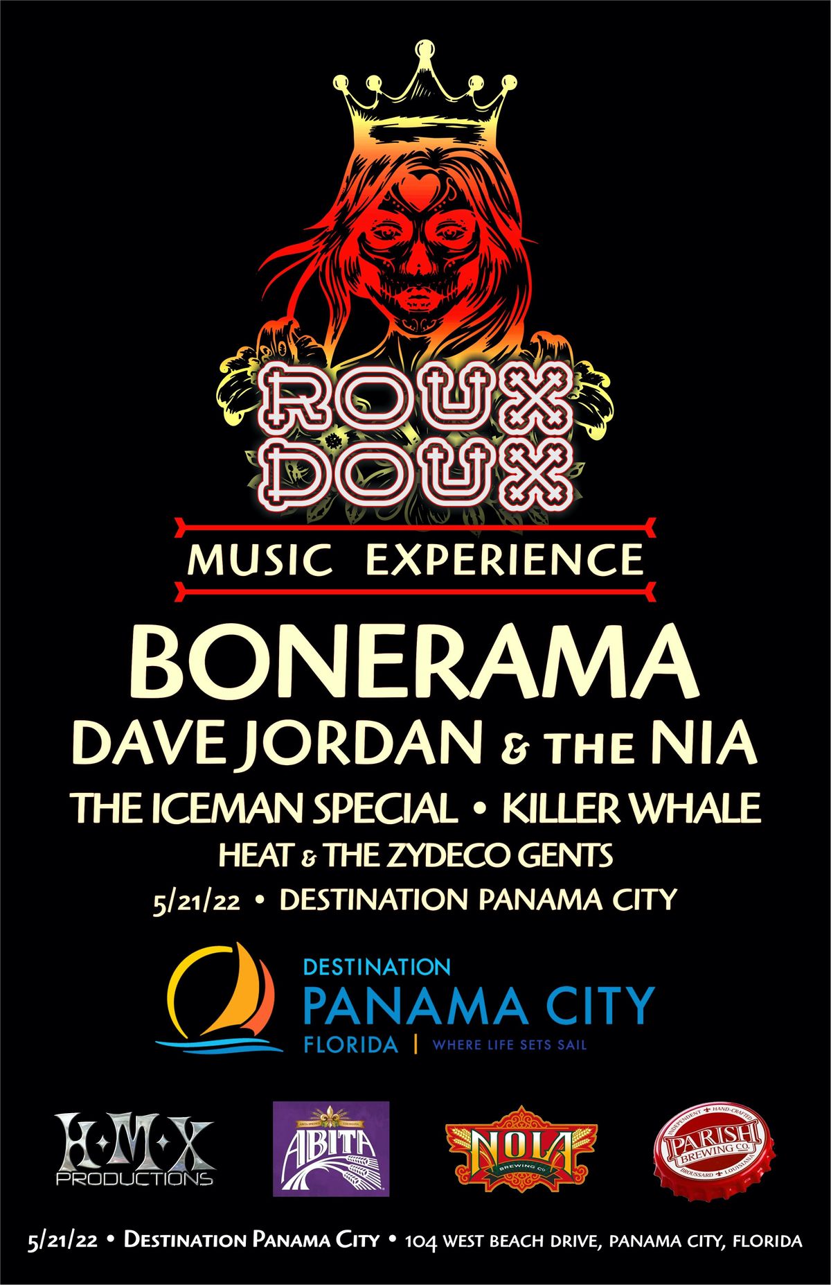 Roux Doux Music Experience, 101 W Beach Dr, Panama City, 21 May 2022