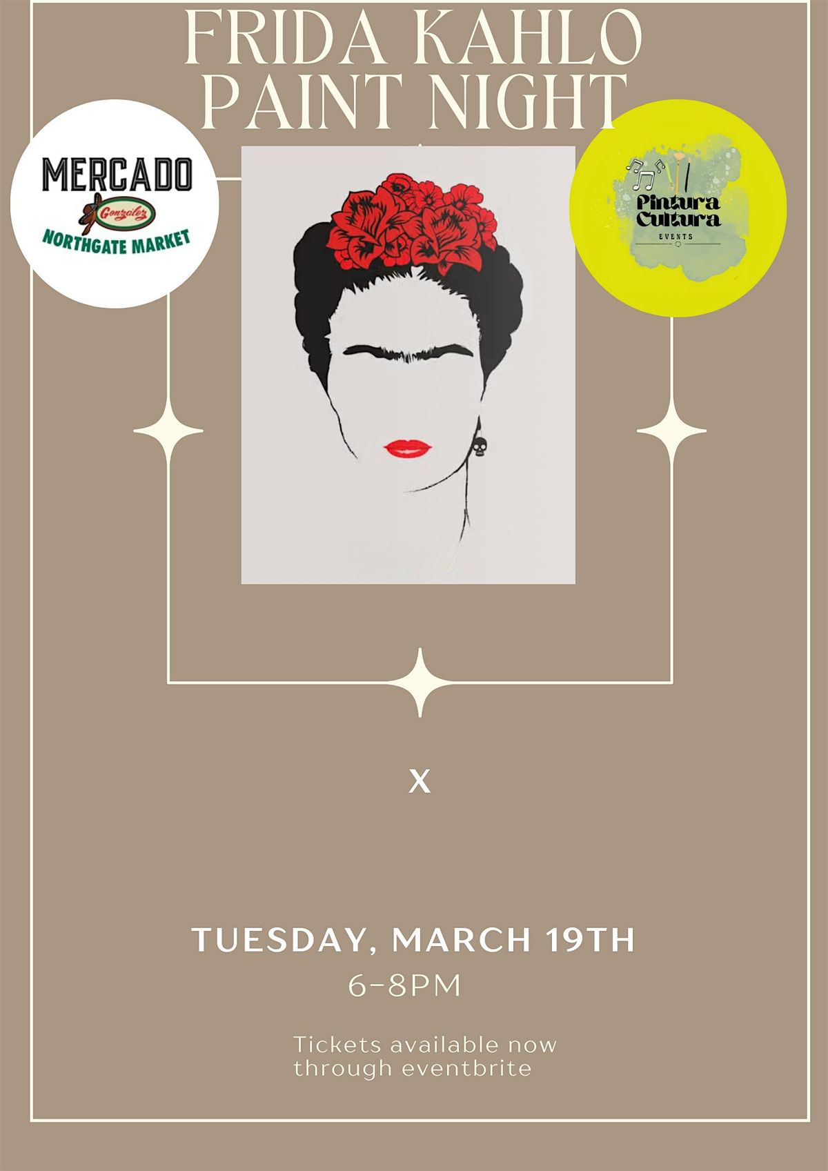 Frida Kahlo Paint Night, Mercado Gonzalez Northgate Market, Costa Mesa ...