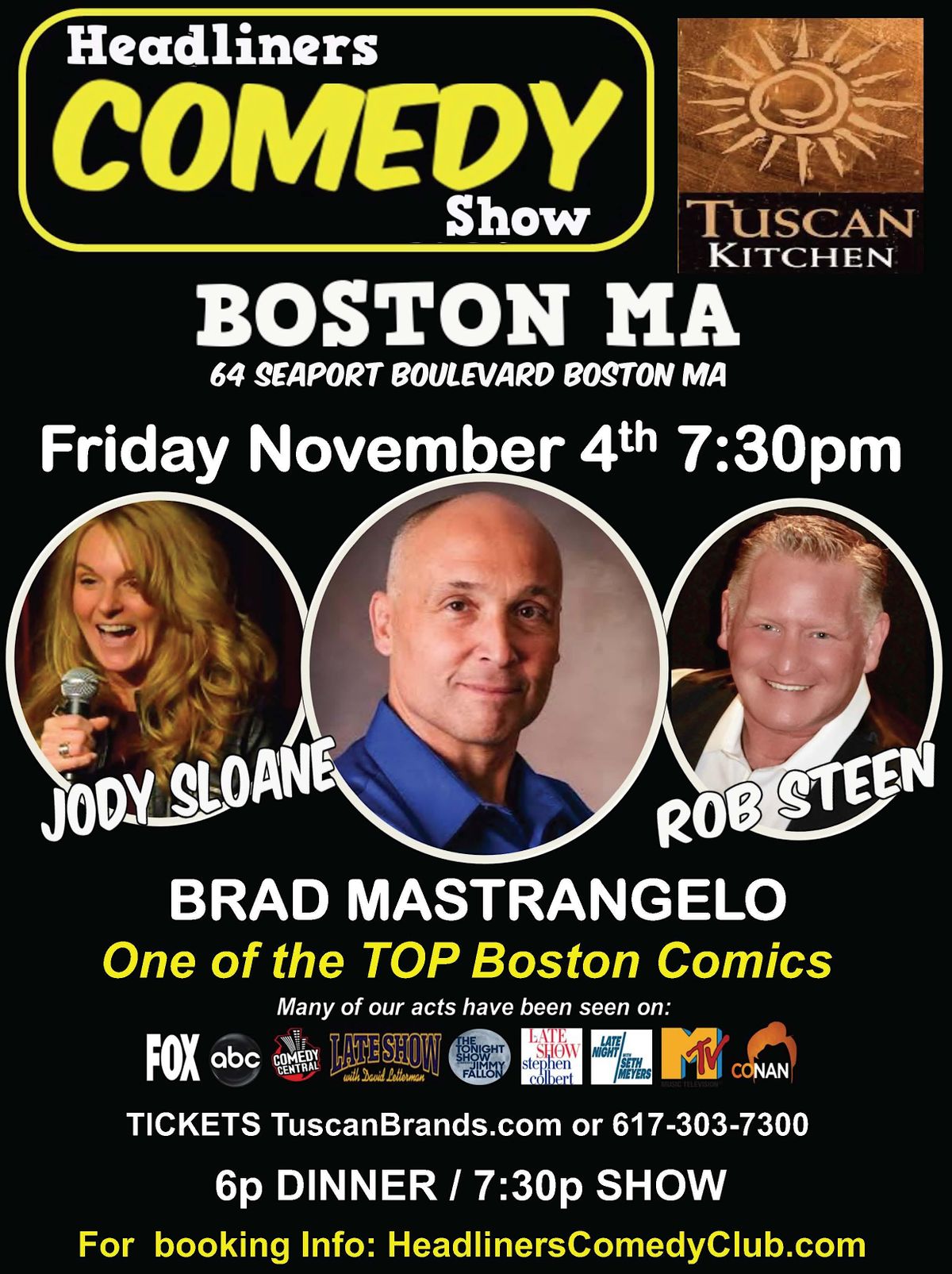 Comedy Night at Tuscan Kitchen Seaport, Tuscan Kitchen Seaport, Boston ...