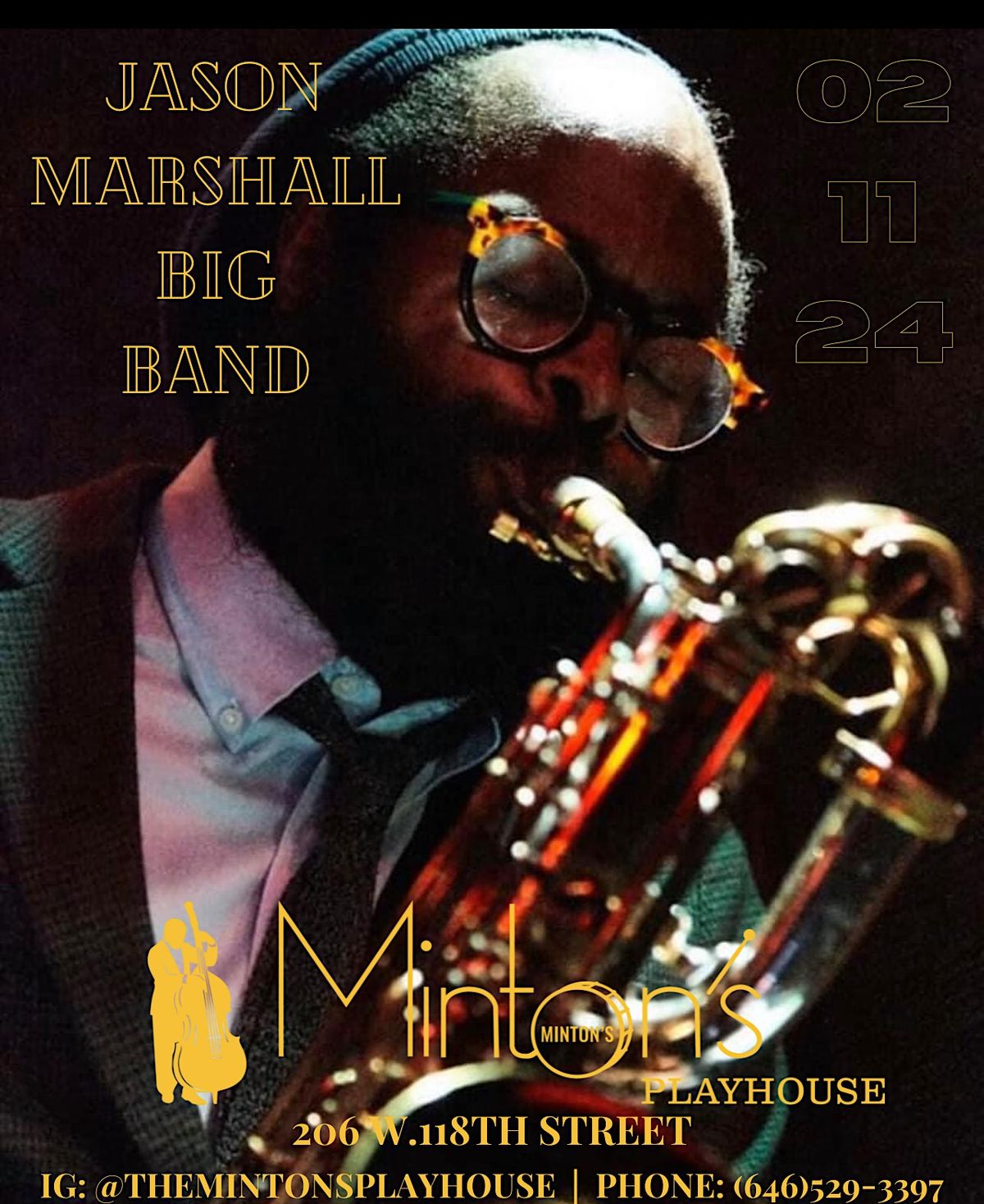 Sun 02/11: Jason Marshall Big Band at the Legendary Mintons Playhouse ...