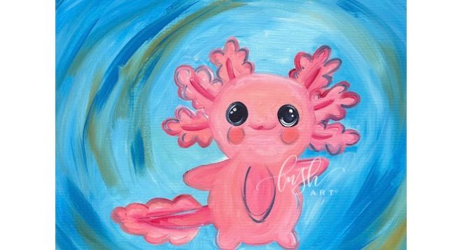 Axolotl Paint Class - Feb 26, Paint with Lush Art, Perry, 26 February 2024