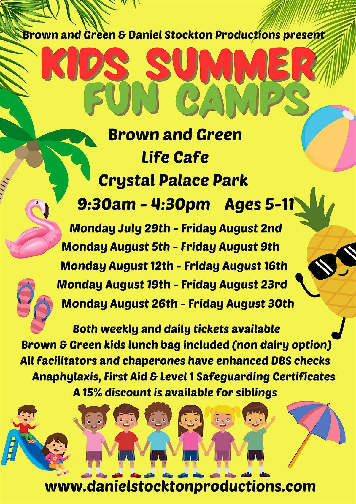 KIDS SUMMER FUN CAMPS, Brown & Green Life, London, 29 July to 30 August