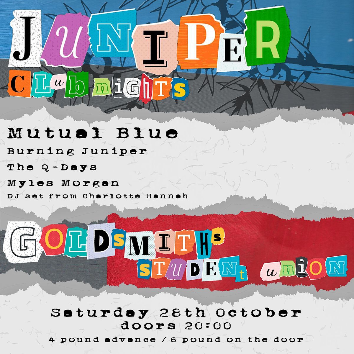 JUNIPER CLUB NIGHTS, Goldsmiths SU Bar, London, 28 October to 29 October