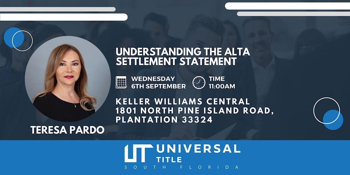 Understanding The Alta Settlement Statement, Keller William Central- 1801 N Pine Island Rd ...