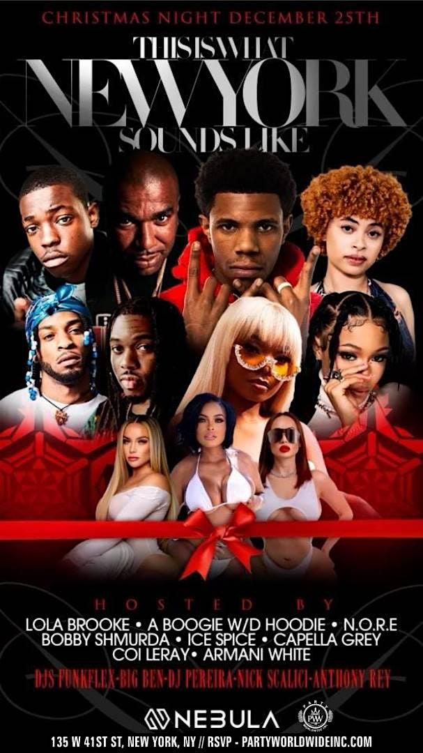 12/25 A BOOGIE LOLA BROOKE ICE SPICE COI LERAY NORE CAPELLA GREY @ NEBULA, Nebula, New York, 25 ...