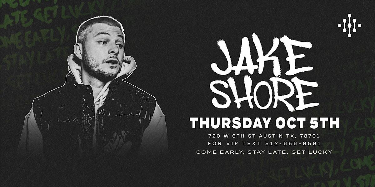 JAKE SHORE at Green Light Social, Green Light Social, Austin, 5 October ...
