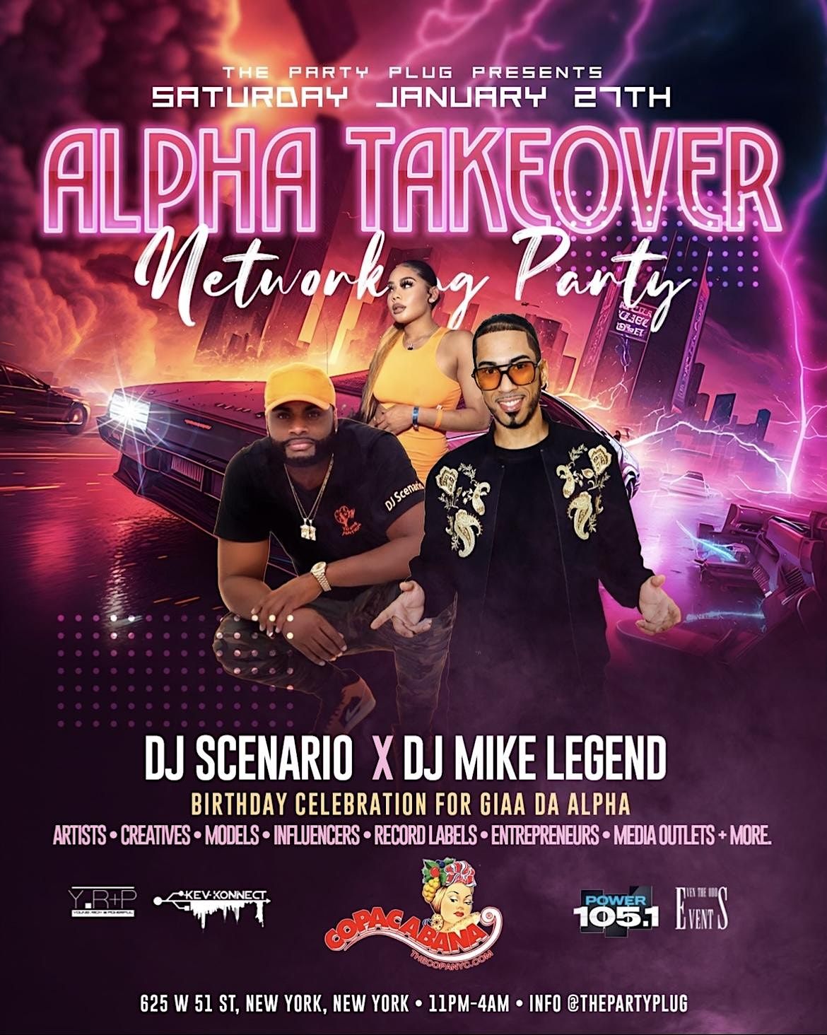 ALPHA TAKEOVER: Networking Party!!!, Copacabana Nightclub, New York, 27 ...