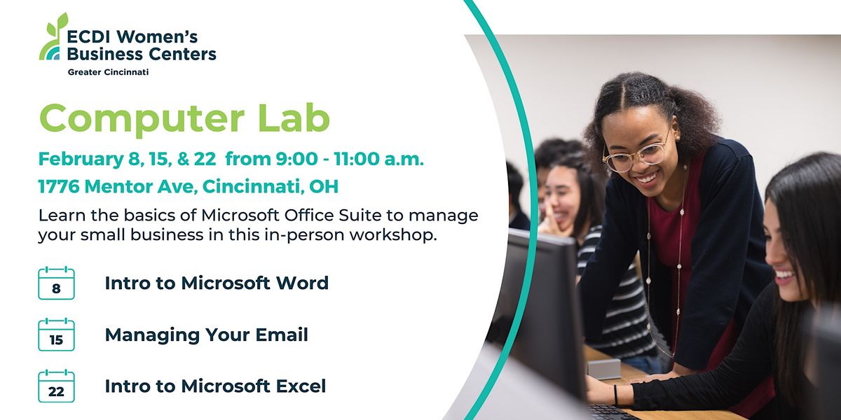 Computer Lab: Intro to Microsoft Word, ECDI, Cincinnati, 8 February 2023