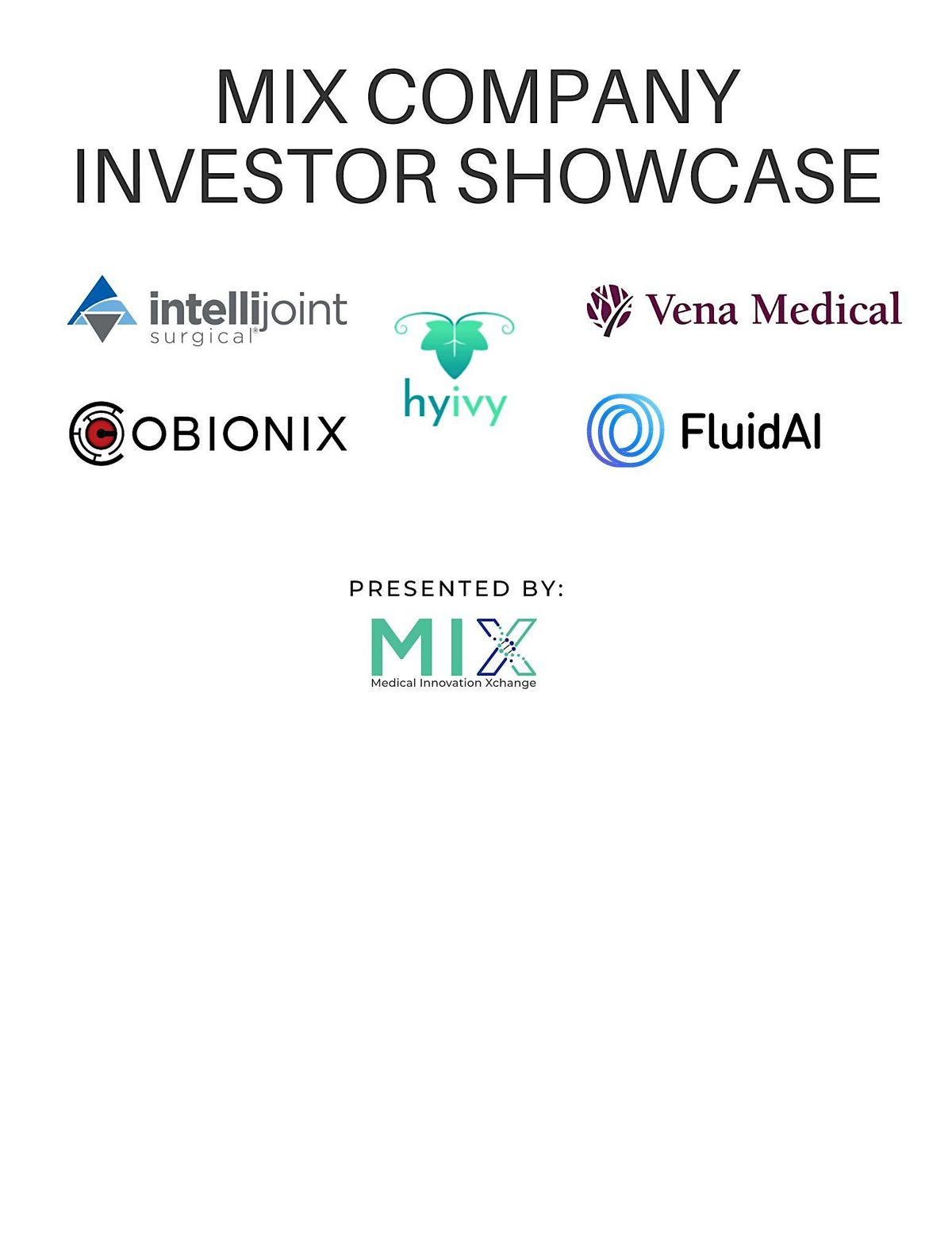 MIX Company Investor Showcase: Ecosystem Partner Symposium, MIX ...
