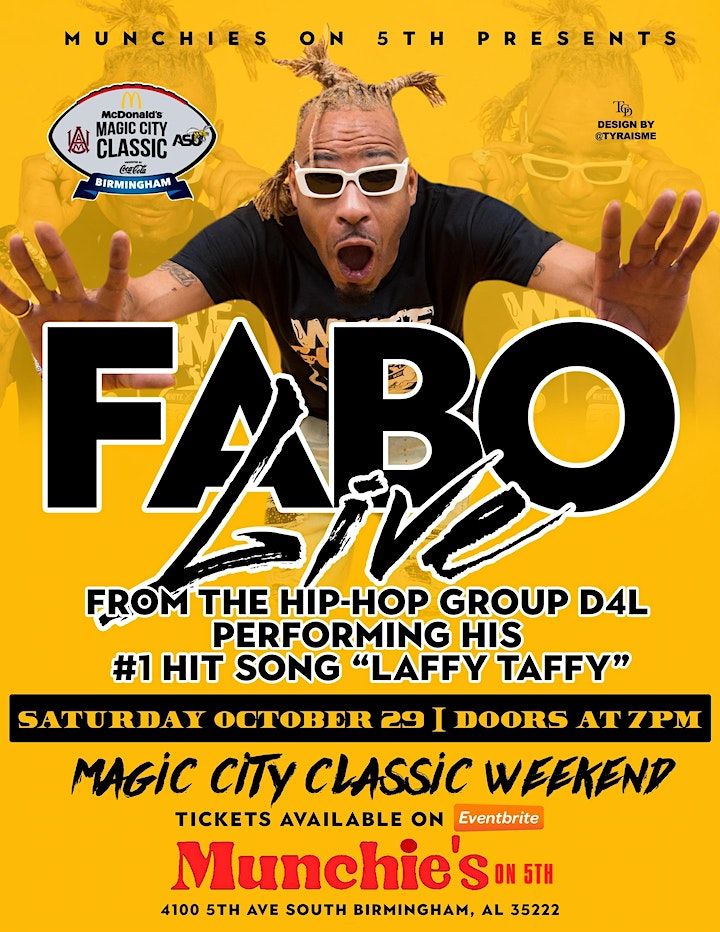 MUNCHIES ON 5TH presents FABO from Hip Hop Group D4L!!!, MUNCHIES ON ...